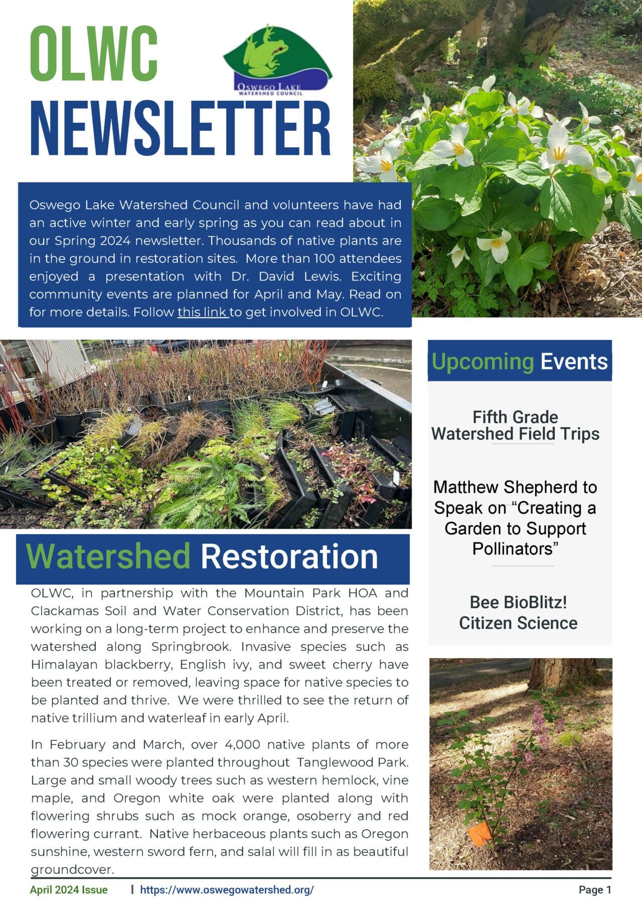 Welcome - Oswego Lake Watershed Council